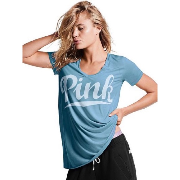 PINK Victoria's Secret | Tops | Pink Victorias Secret Perfect Cursive ...